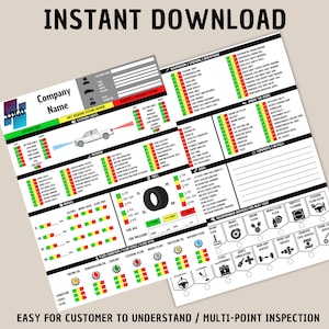 Diesel Truck / Heavy Duty Truck Professional Inspection Sheet, Diesel ...