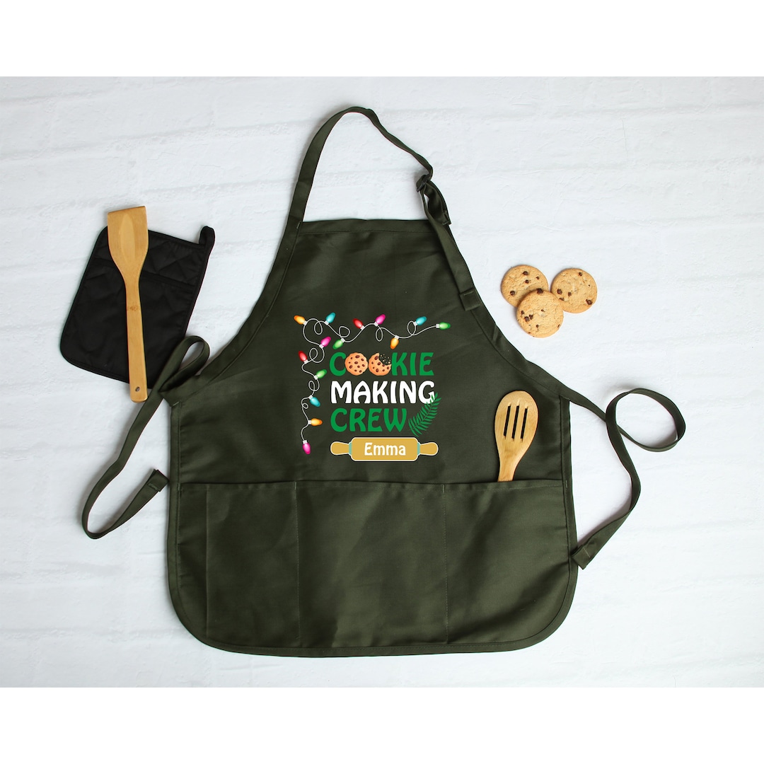 Personalized Cookie Making Crew Apron, Christmas Apron, Christmas ...