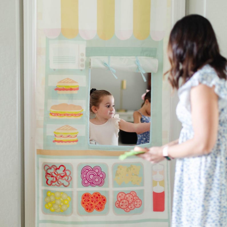 Pretend Pizza & Sandwich Shop| Kids Doorway Storefront - Etsy
