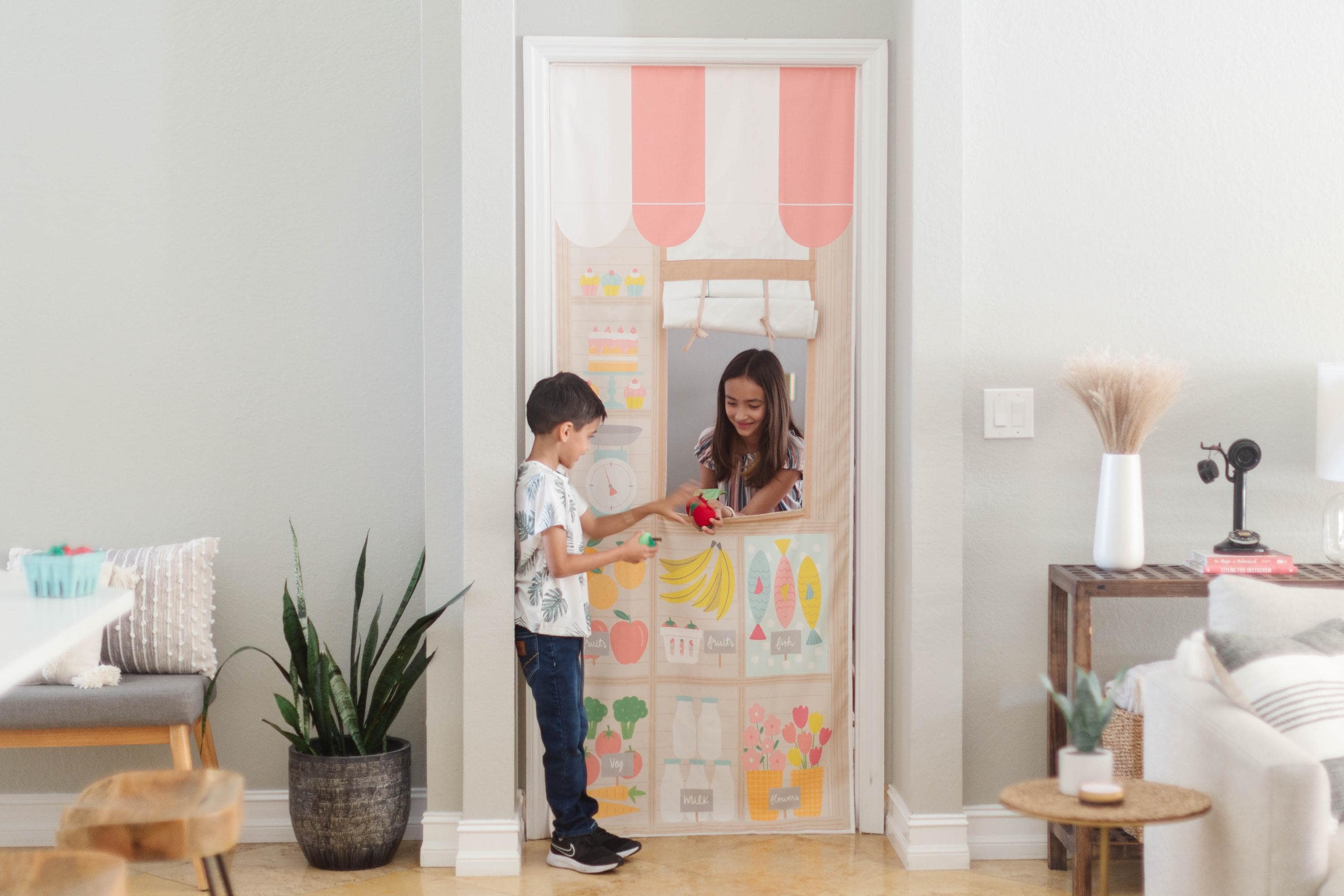 Kids Doorway Play Storefront, Pretend Farmers Market Bakery ...