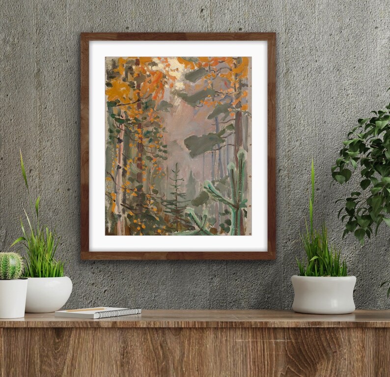 Vintage Fall Landscape | Restored Fine Art Print | Digital Download - Etsy