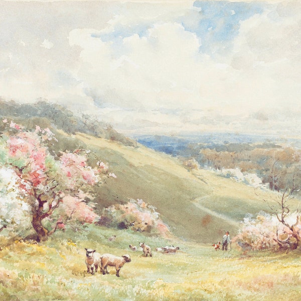 Spring Landscape - Etsy