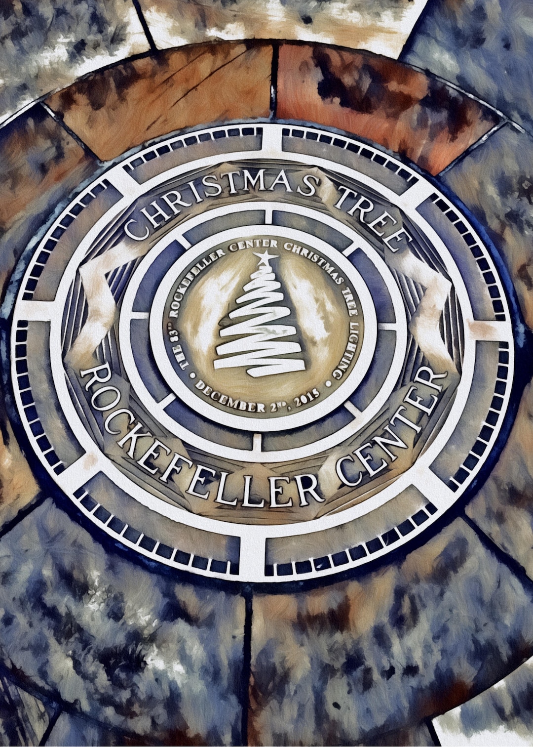 Rockefeller Center Christmas Tree Plaque Marker Digital Art | Christmas ...