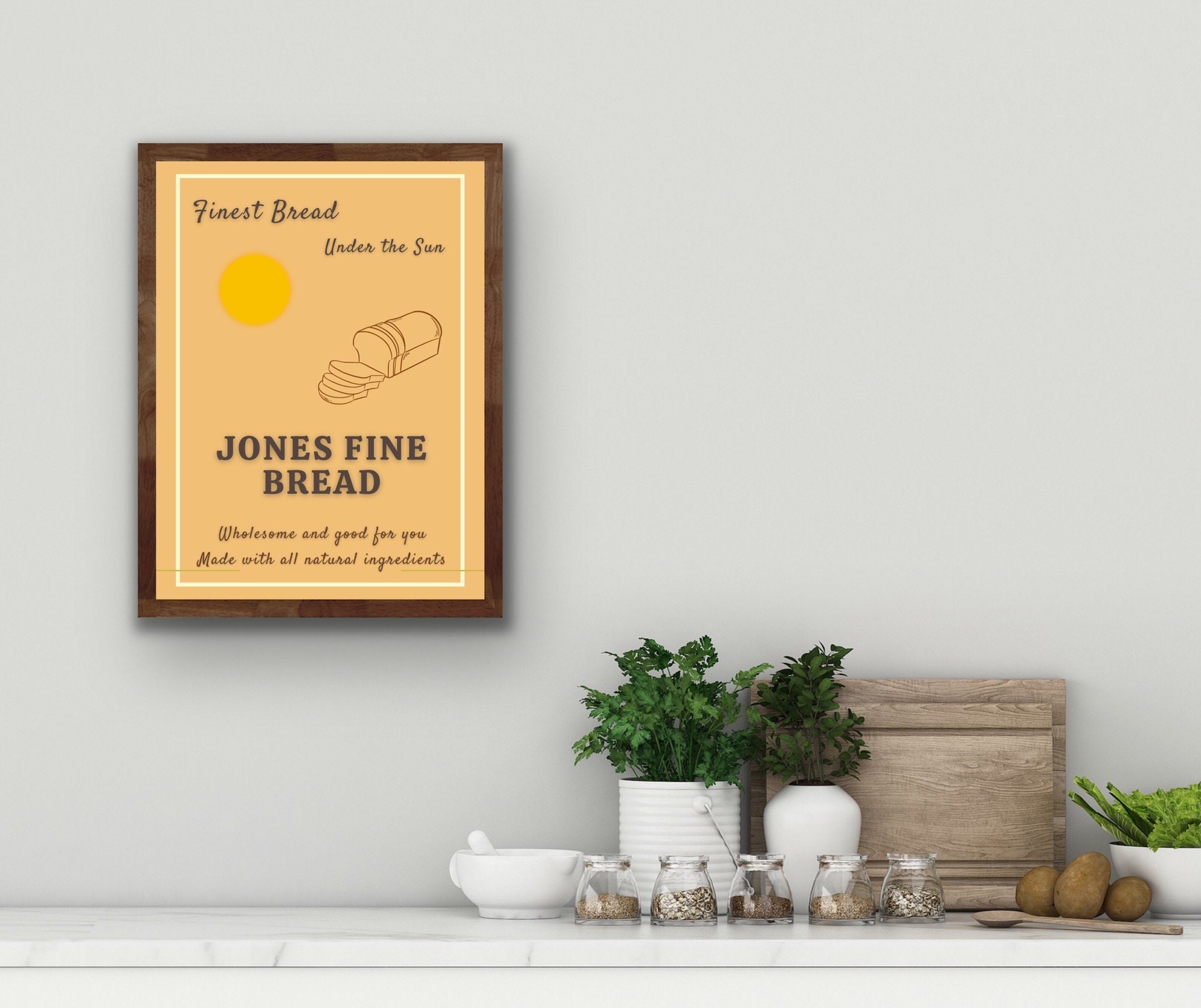 Vintage Ad - Original Art - Jones Fine Bread - Instant Download - Etsy