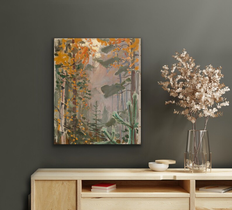 Vintage Fall Landscape | Restored Fine Art Print | Digital Download - Etsy