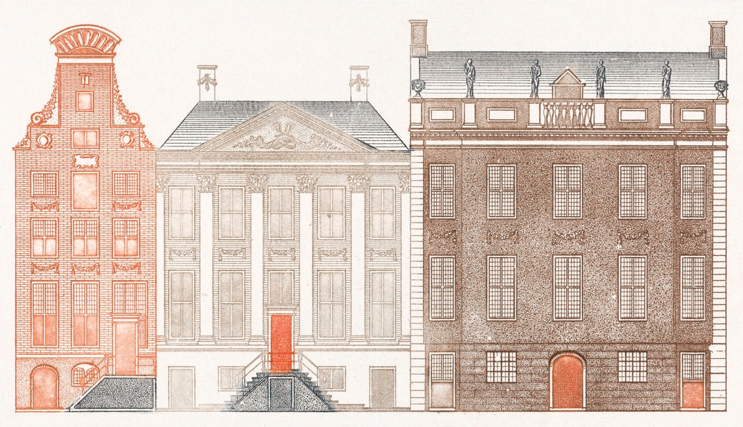 Dutch Houses | Vintage 19th Century Art | Digital Download | Amsterdam ...