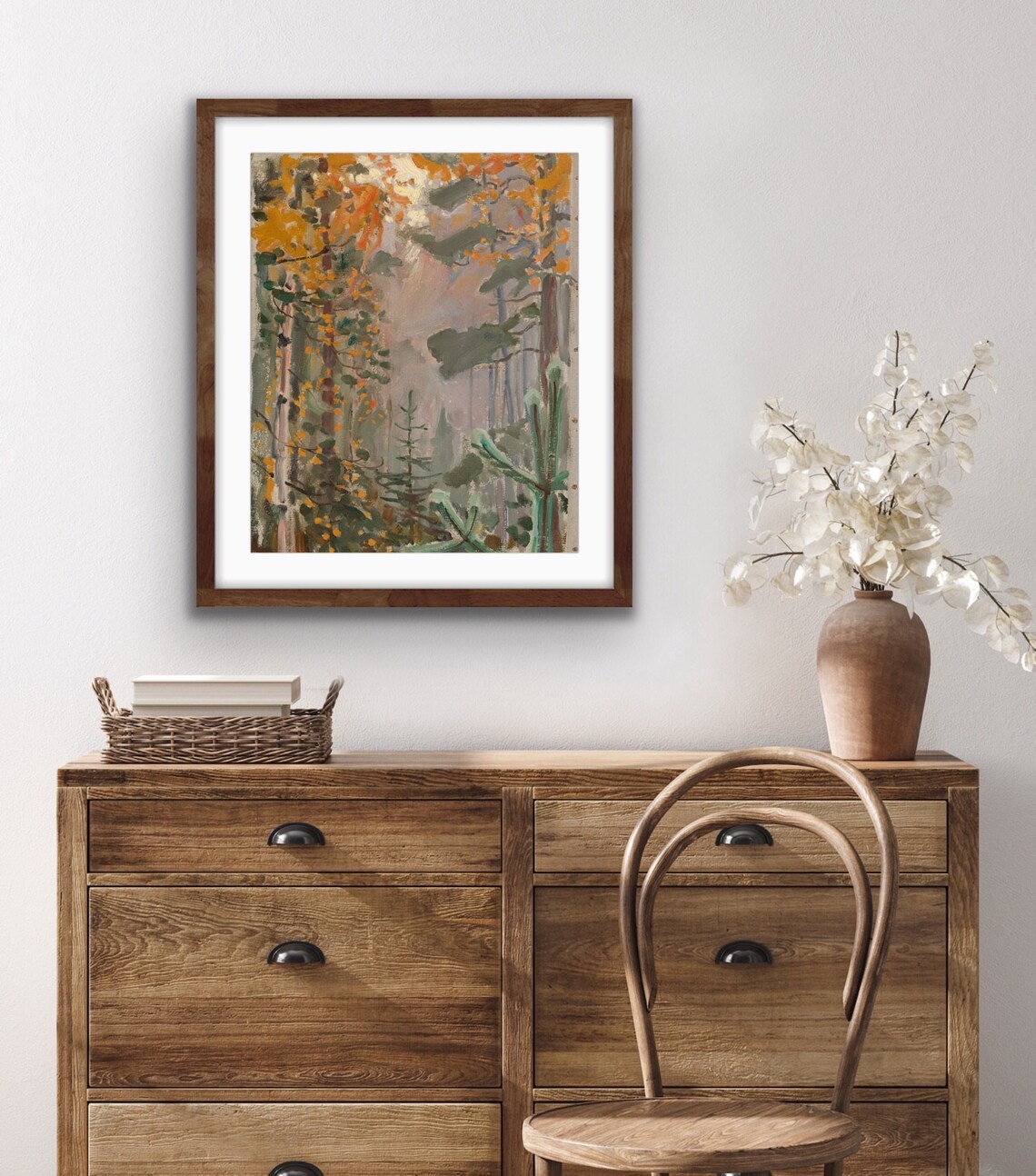 Vintage Fall Landscape | Restored Fine Art Print | Digital Download - Etsy