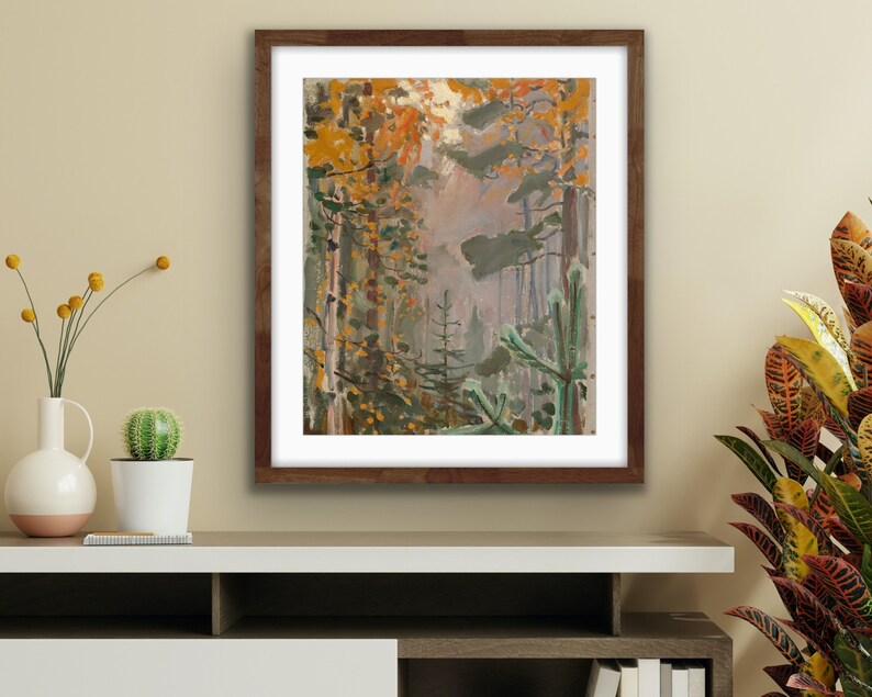 Vintage Fall Landscape | Restored Fine Art Print | Digital Download - Etsy