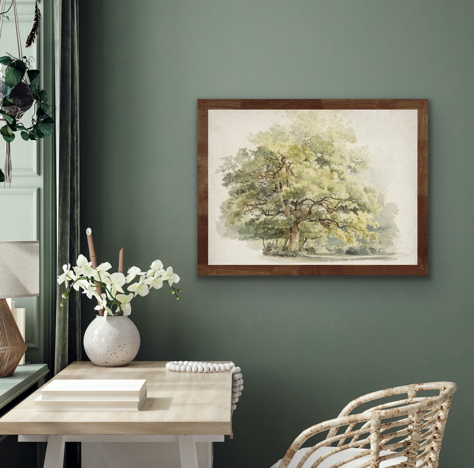 Large Shady Tree | Vintage 19th Century Art|digital Download | Country ...