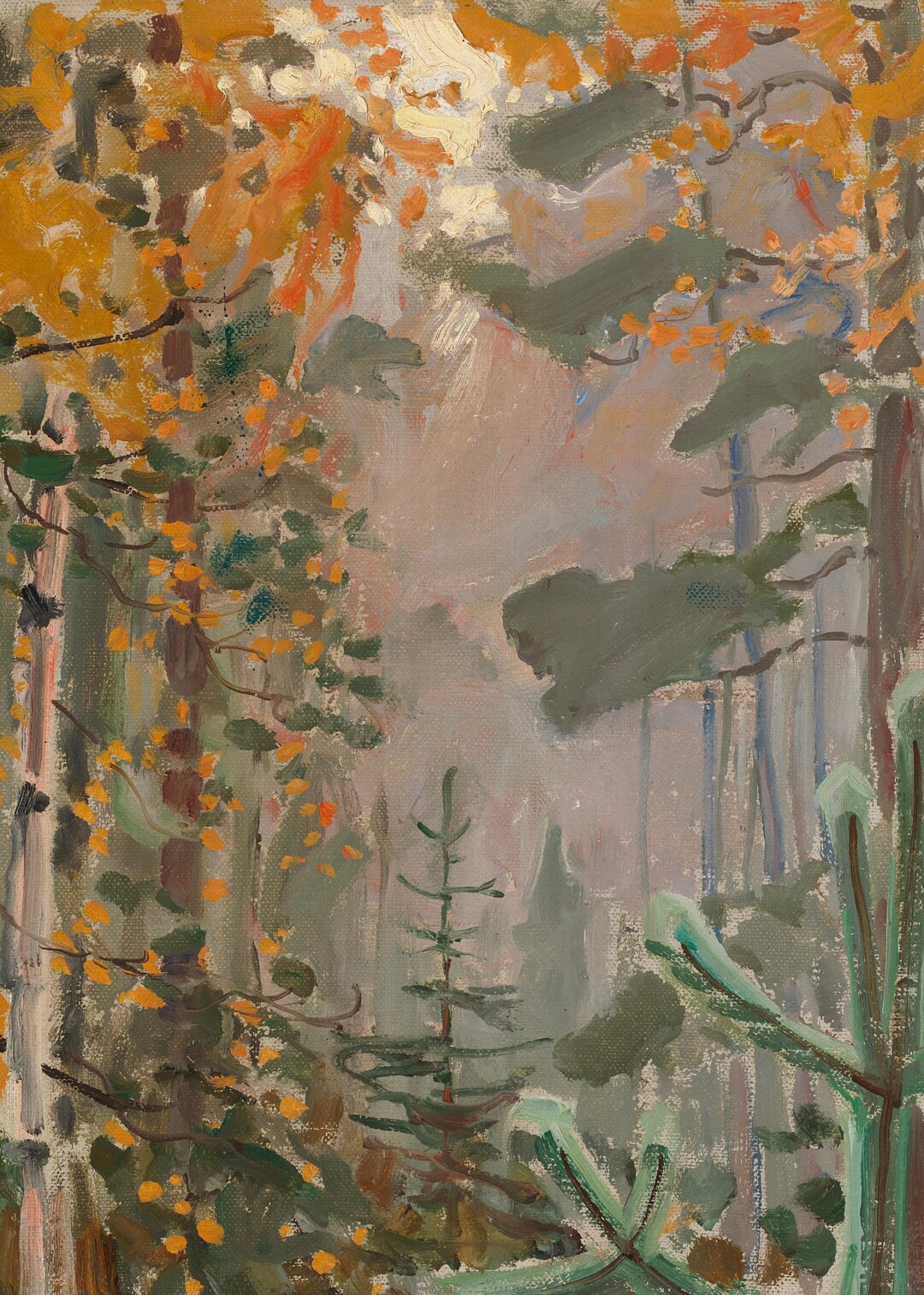 Vintage Fall Landscape | Restored Fine Art Print | Digital Download - Etsy