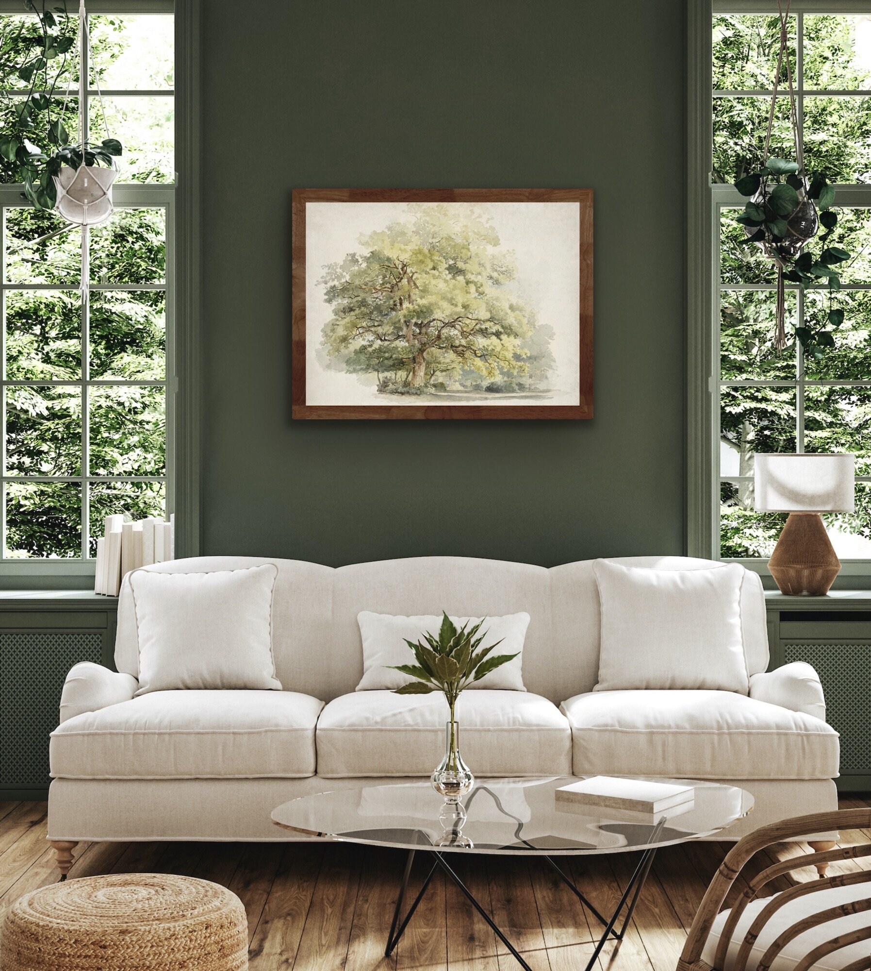 Large Shady Tree | Vintage 19th Century Art|digital Download | Country ...