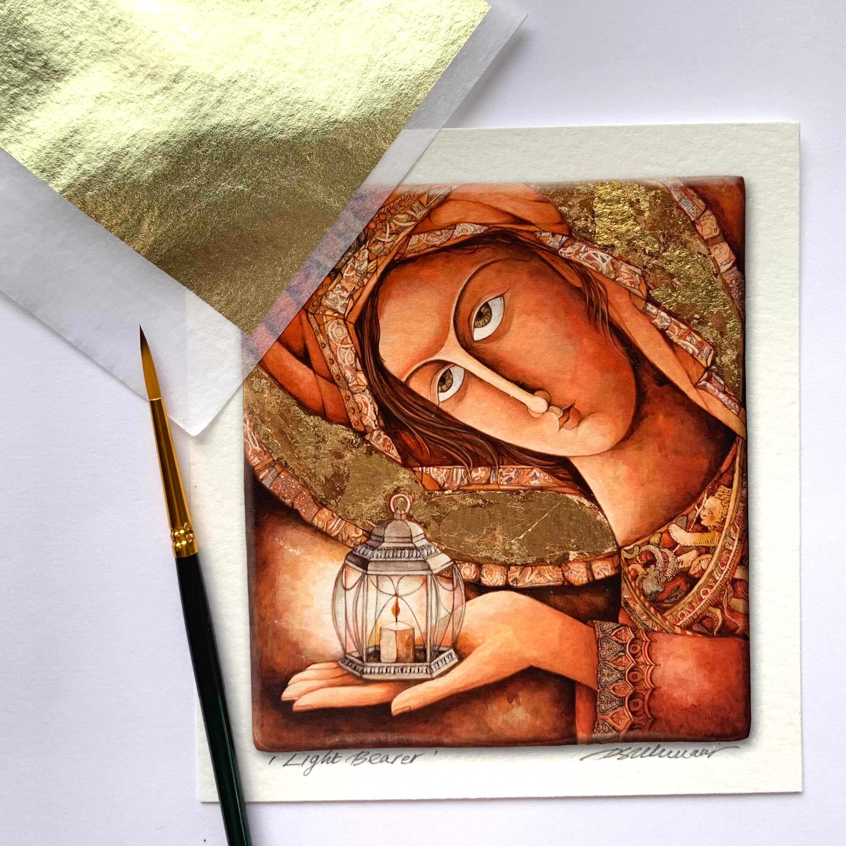 Light Bearer / Contemporary Christian Icon / Prayer / Contemplative ...