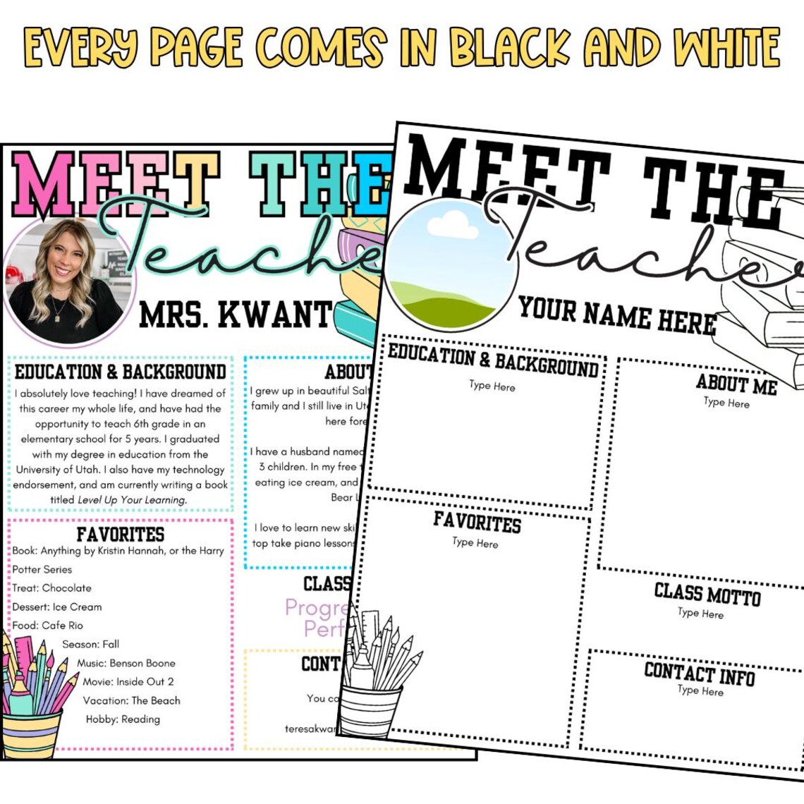 Meet the Teacher Night, Back to School Night, Teacher Open House, Back ...