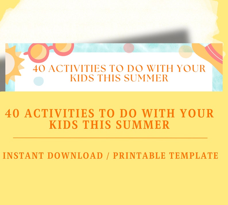 40 Summer Activities Printable Summer Kids Activities Summer Camp Games ...