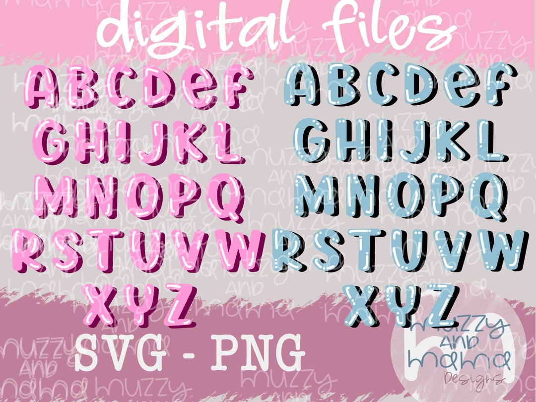 Bubble Letters Png, Bubble Letters Svg - Etsy