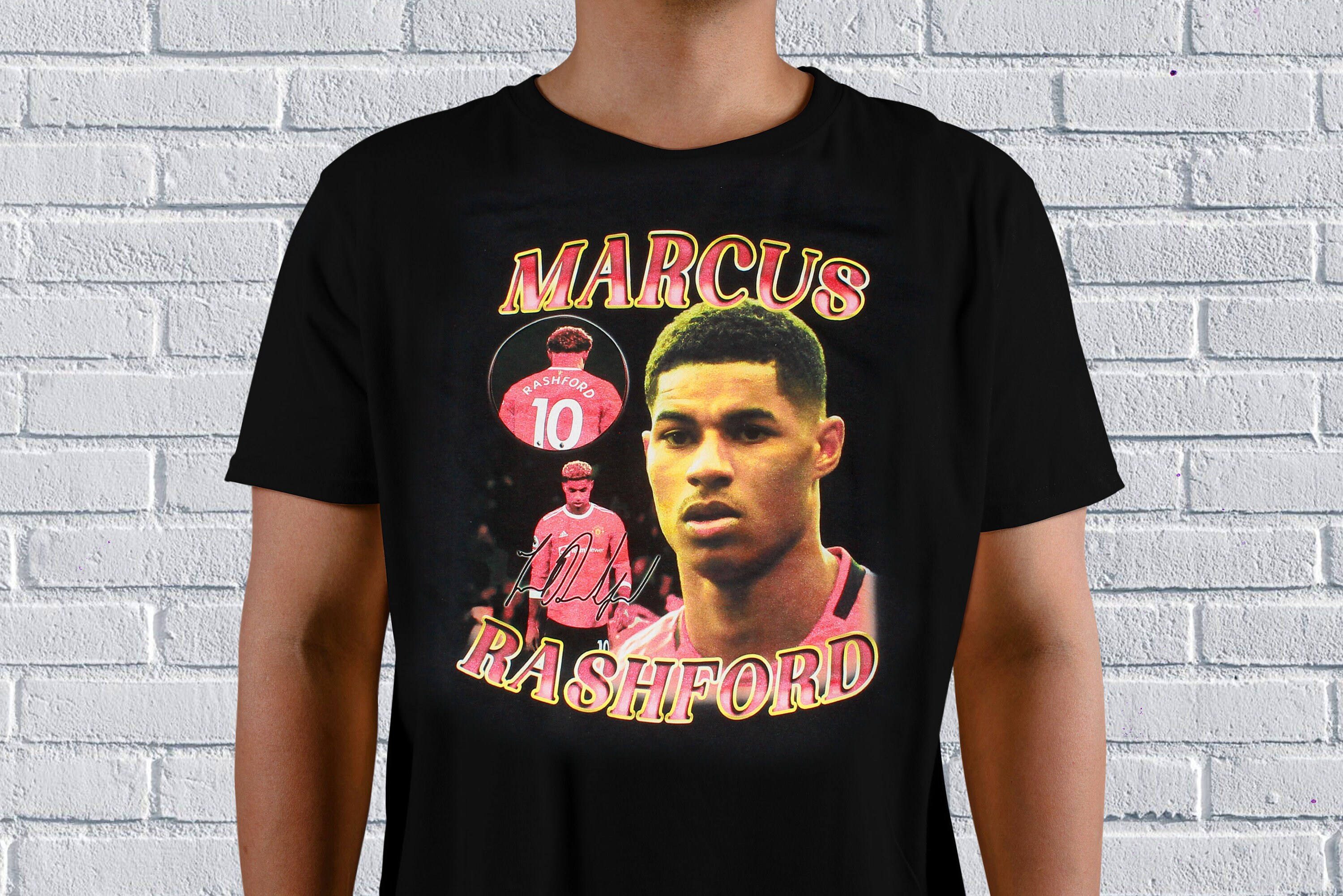Marcus Rashford Graphic Tee, Bootleg Rap Tee, Manu, Premier League ...