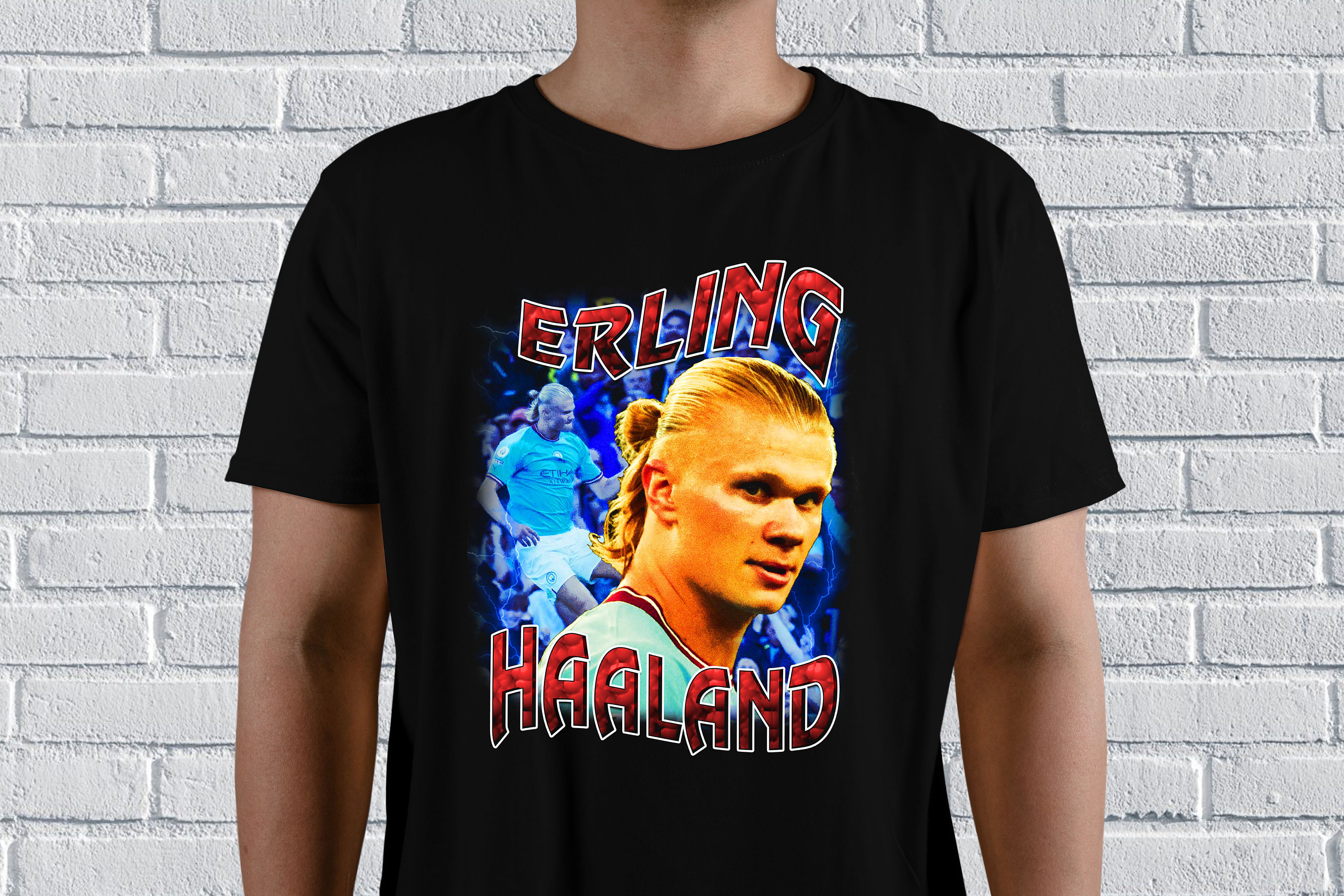 Erling Haaland T-shirt, Bootleg Rap Tee, Vintage Style Shirt ...