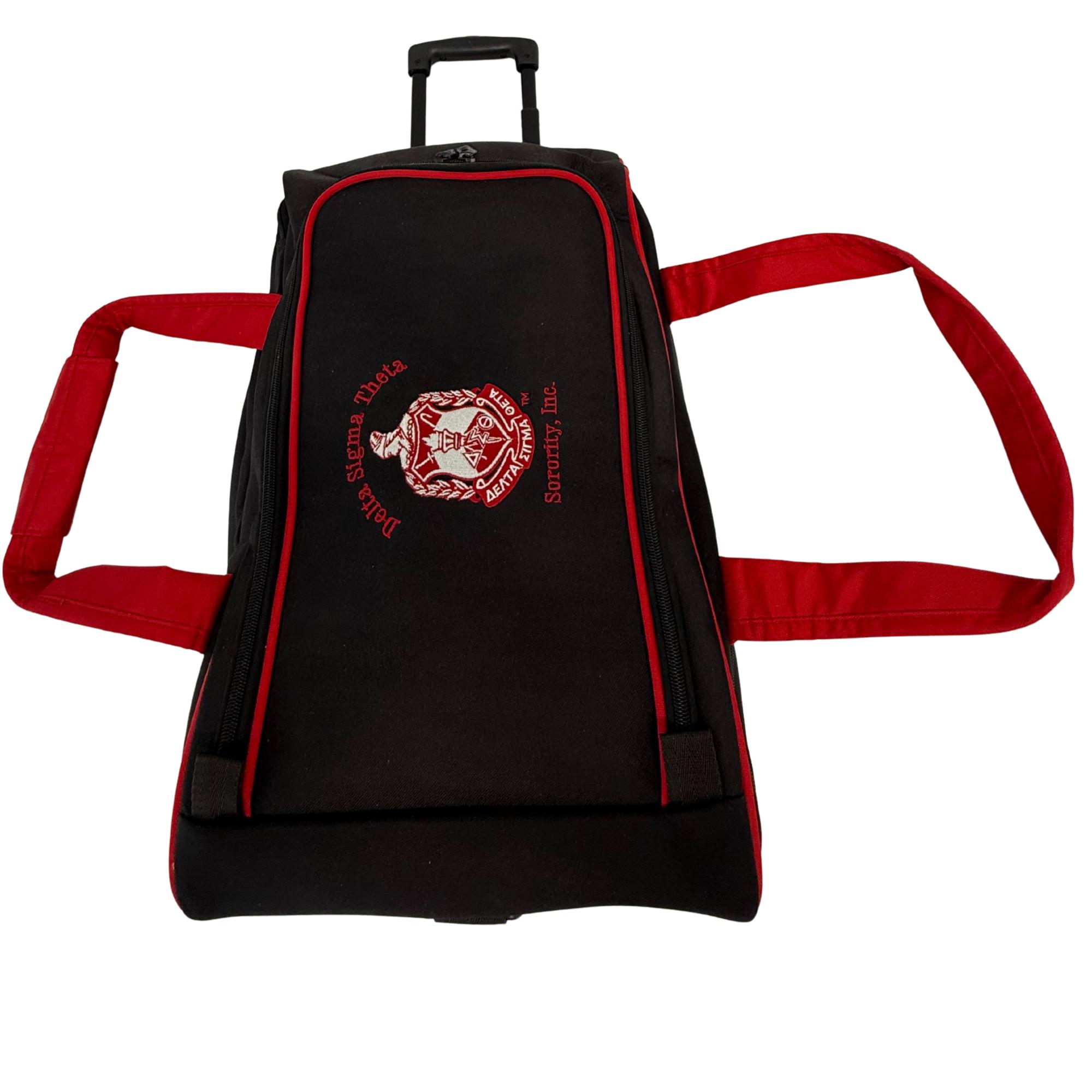 Delta Sigma Theta Rolling Carry-on Luggage: Red & Black Sorority Bag - Etsy