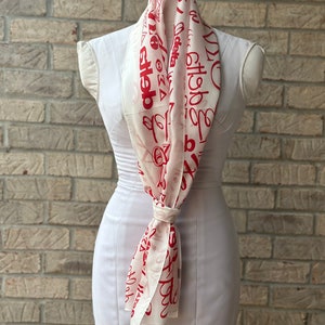 Delta Sigma Theta Scarf: Red Silk Oblong Wrap, Sorority Gift - Etsy