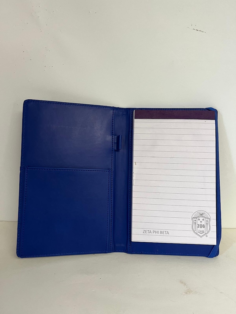 Zeta Phi Beta Notebook: Blue Faux Leather With Phone Holder - Etsy