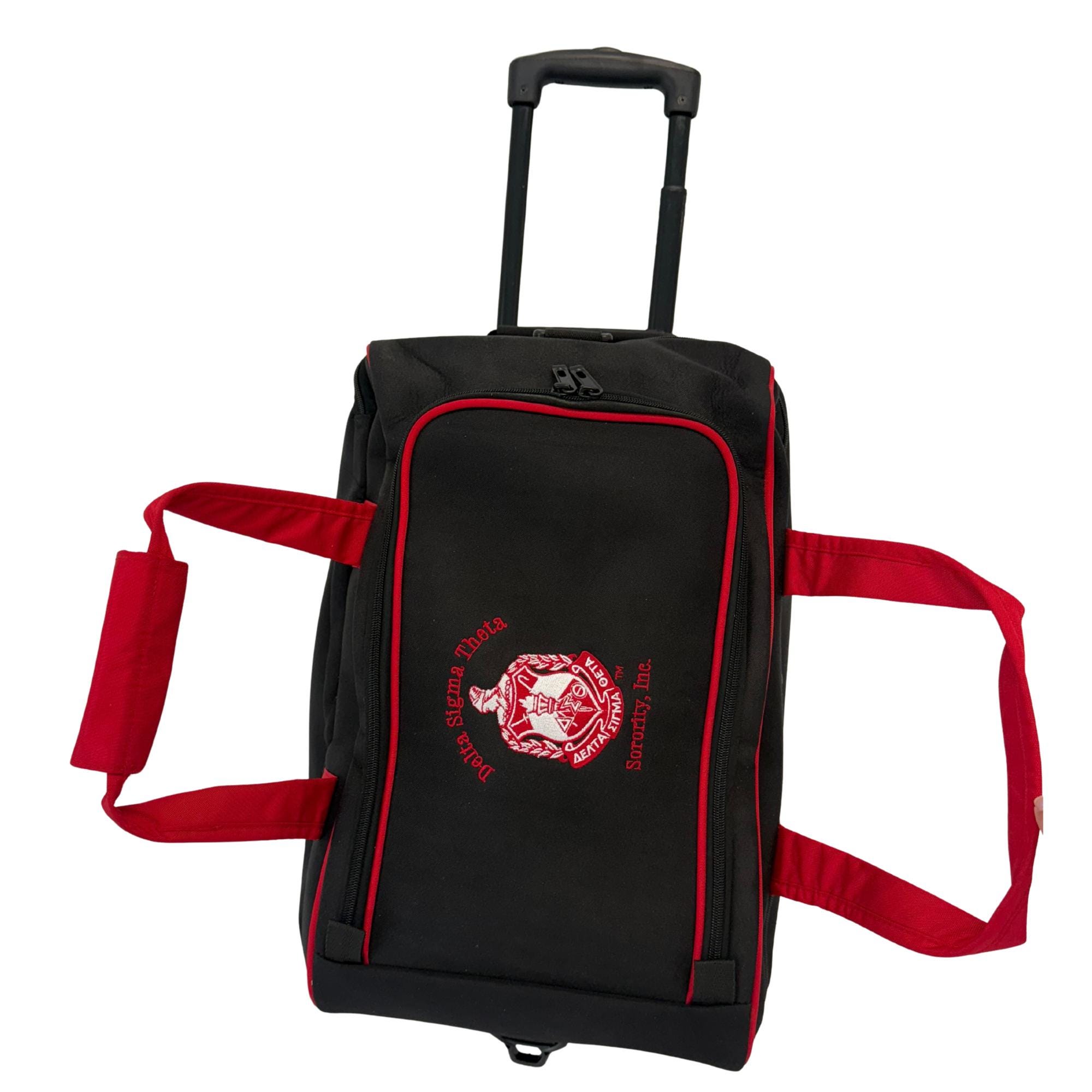 Delta Sigma Theta Rolling Carry-on Luggage: Red & Black Sorority Bag - Etsy