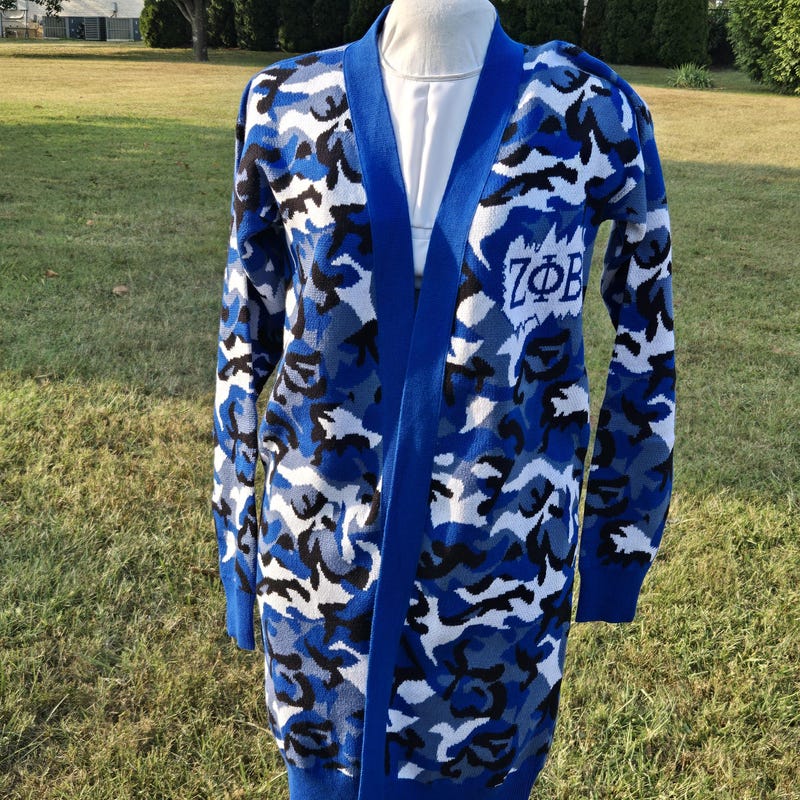 Blue Camo Sweater - Etsy
