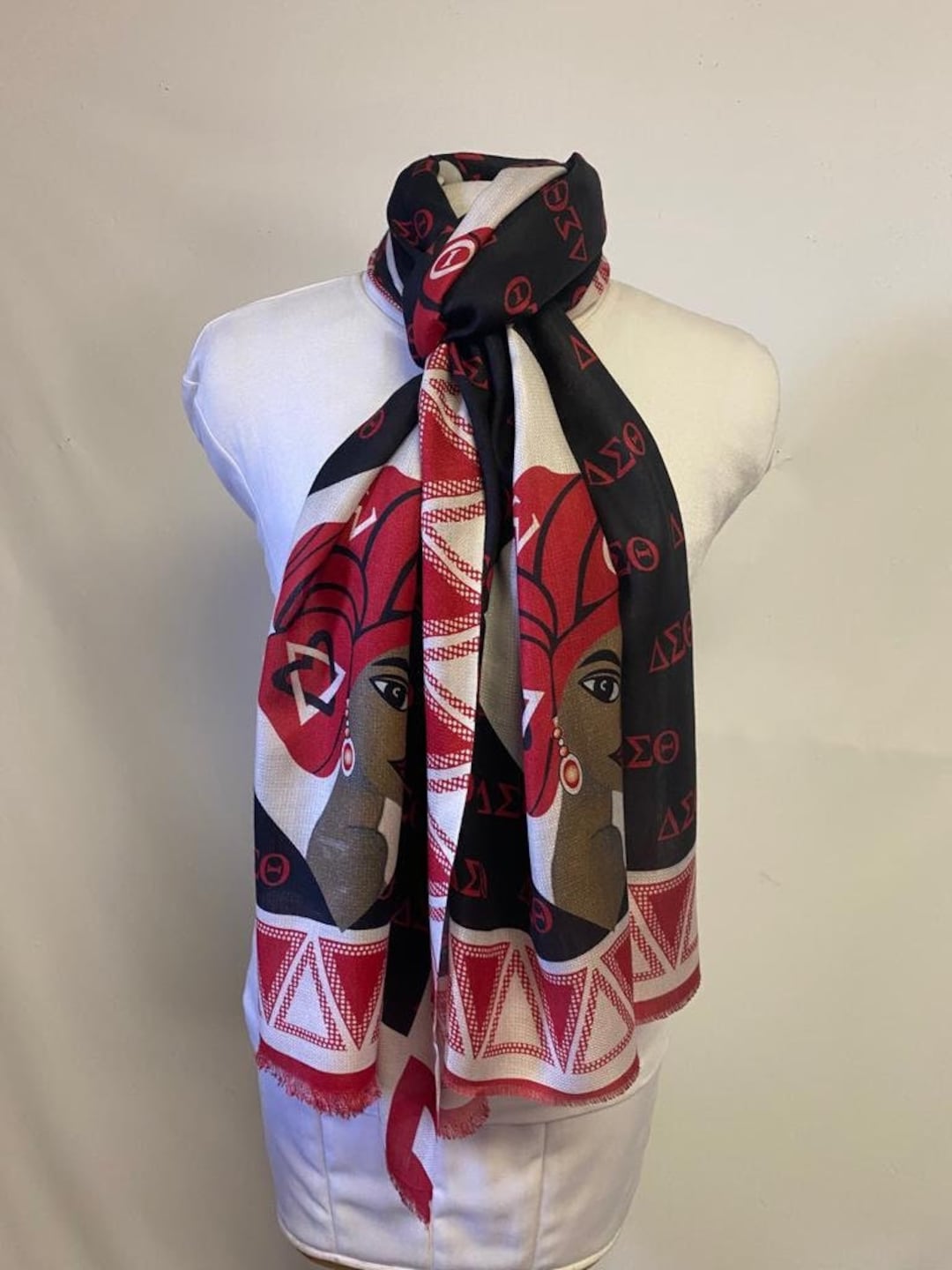 Delta Sigma Theta ΔΣΘ Sorority Long Modal Scarf/ Muffler/ Wrap Around ...