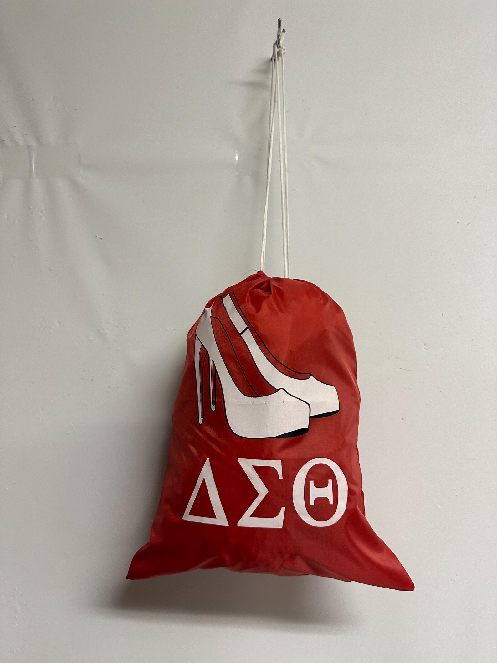 Delta Sigma Theta ΔΣΘ Sorority Shoe Bag Sandals Print on Front Red ...