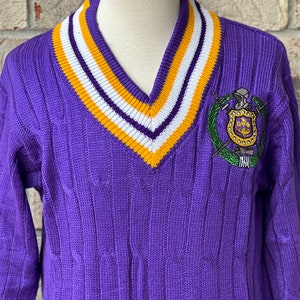 Omega Psi Phi (ΩΨΦ) Fraternity, Purple & Gold Sweater/cardigan- Stay ...