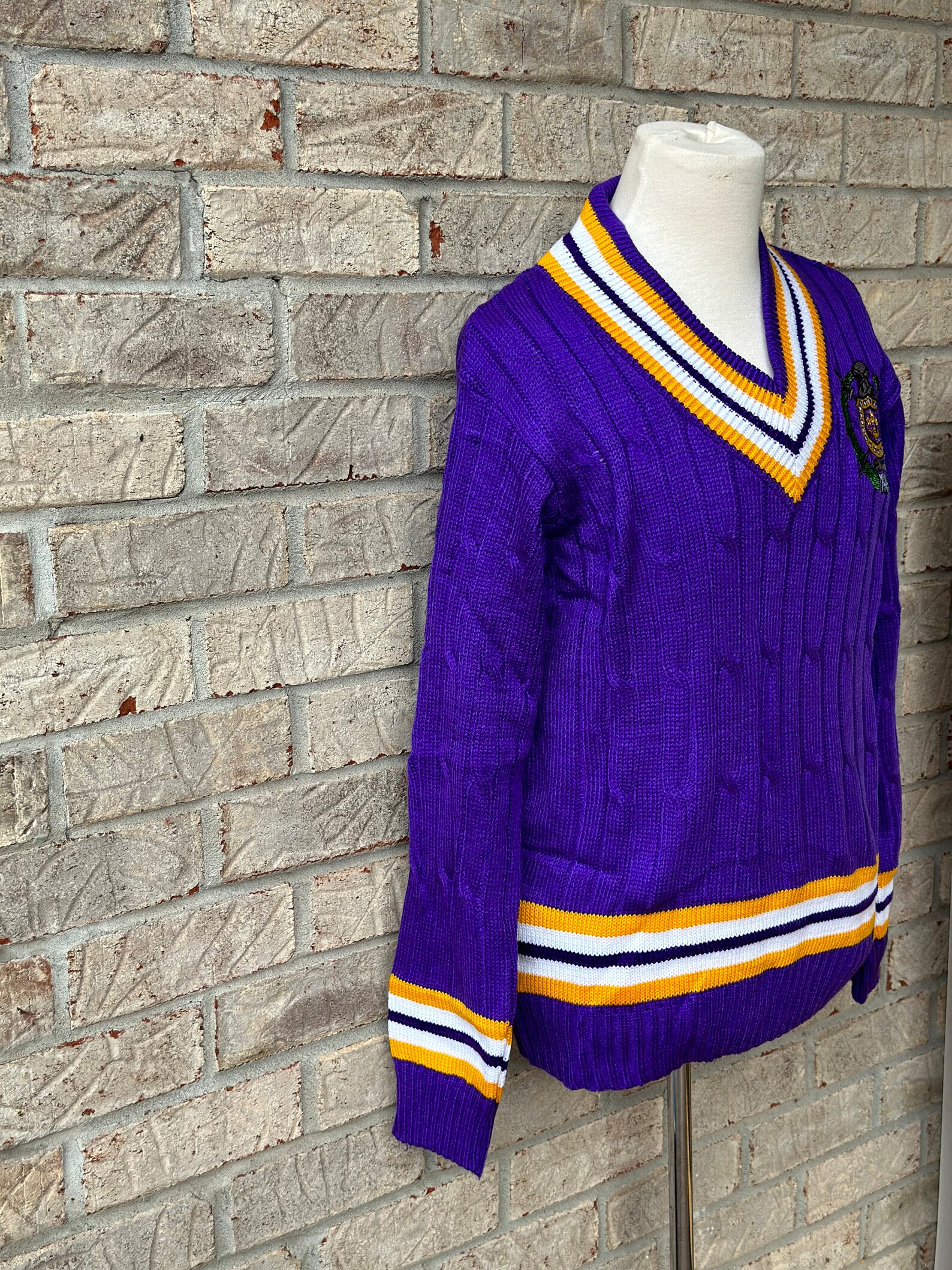 Omega Psi Phi (ΩΨΦ) Fraternity, Purple & Gold Sweater/cardigan- Stay ...