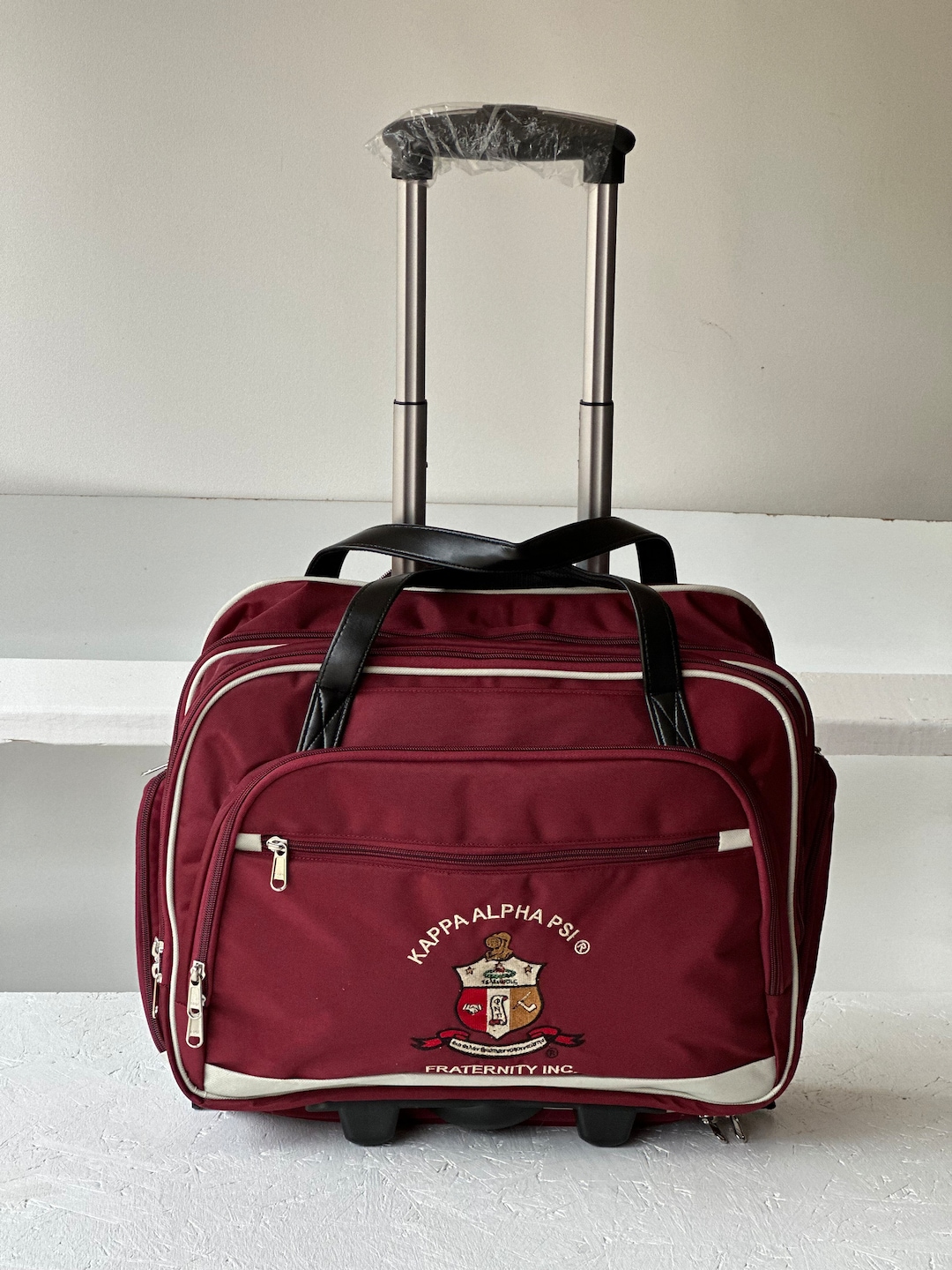 Kappa Alpha Psi Crimson Laptop Trolley Bag: Fraternity Travel Luggage ...