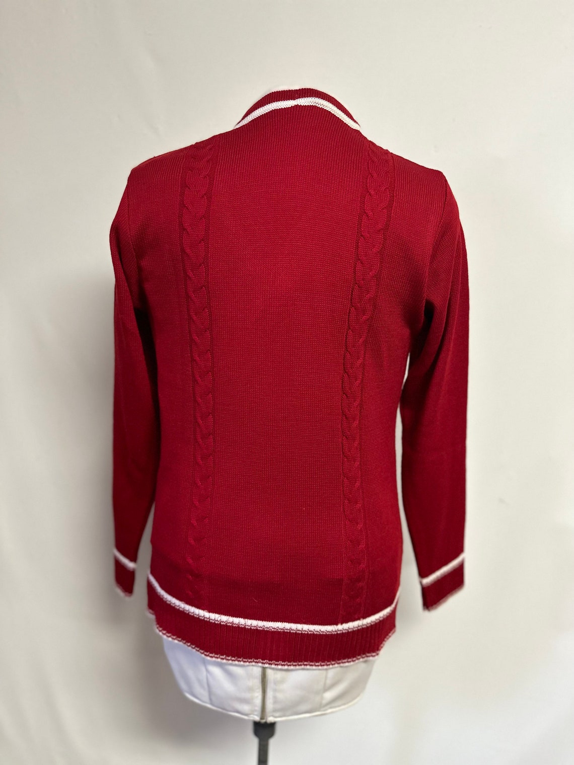 Delta Sigma Theta Cardigan: Red & White Sorority Sweater - Etsy