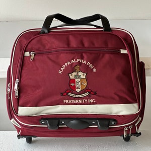 Kappa Alpha Psi Crimson Laptop Trolley Bag: Fraternity Travel Luggage ...