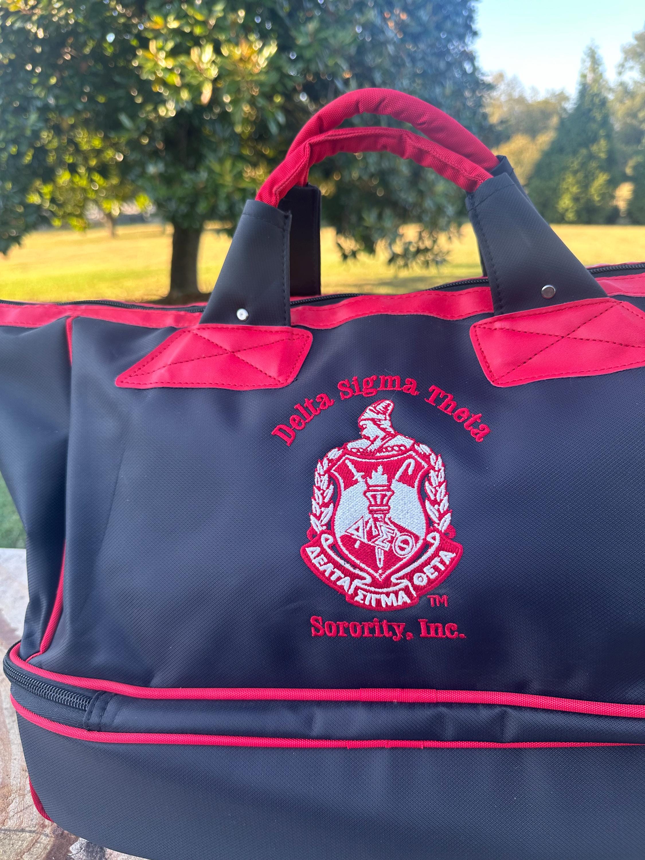 Delta Sigma Theta Pilot Bag: Wheeled Travel Luggage - Etsy