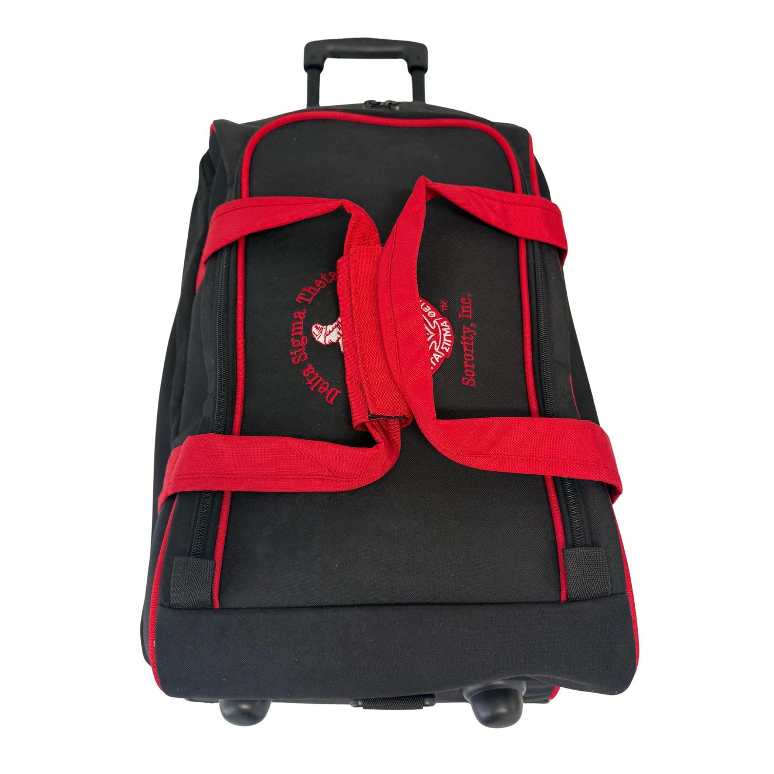 Delta Sigma Theta Rolling Carry-on Luggage: Red & Black Sorority Bag - Etsy