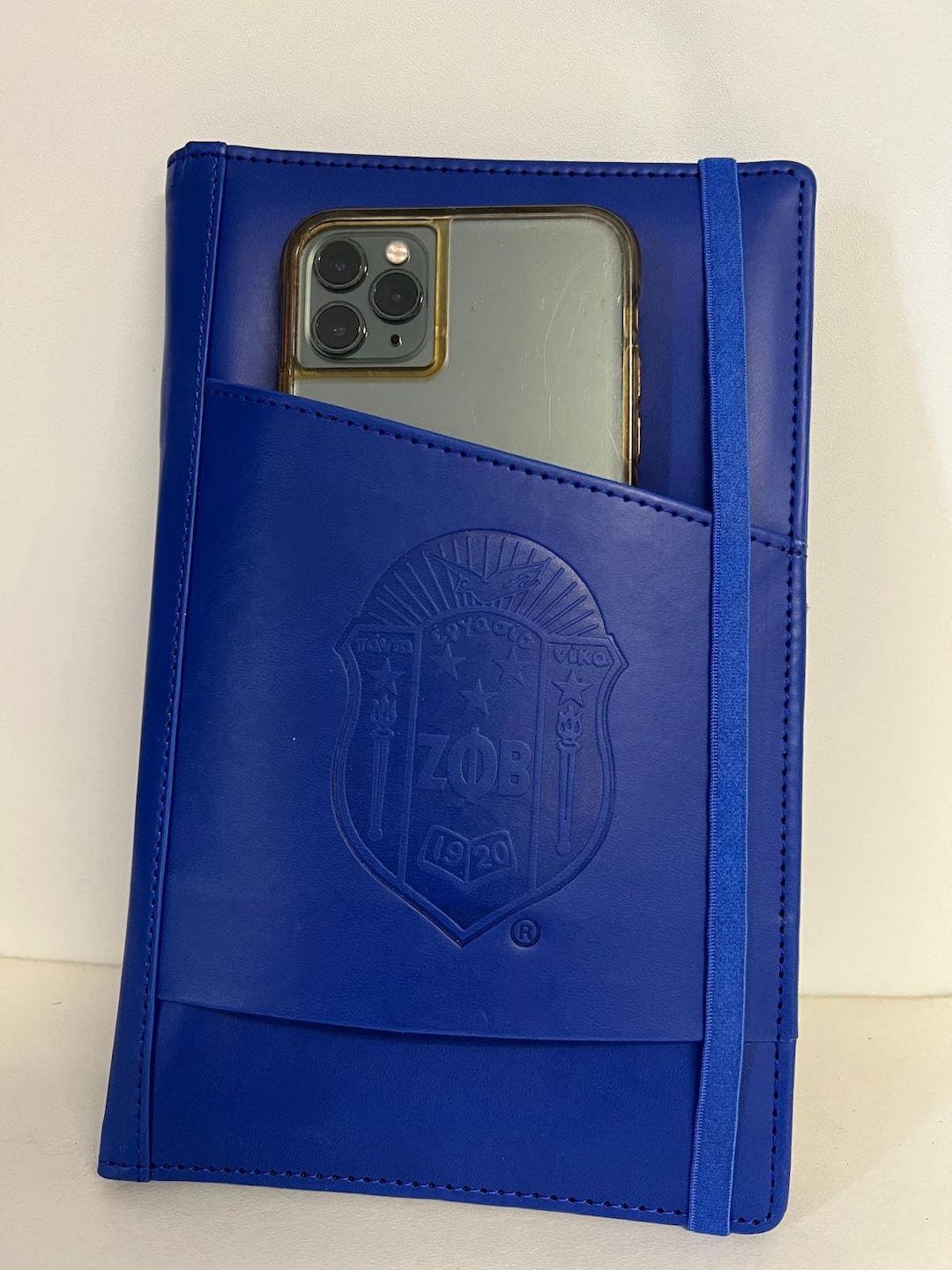 Zeta Phi Beta Notebook: Blue Faux Leather Planner With Phone Holder - Etsy