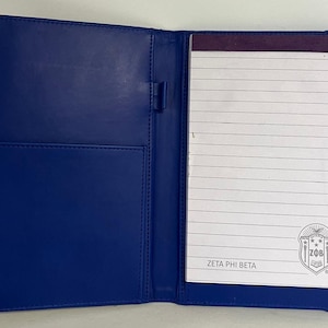 Zeta Phi Beta Notebook: Blue Faux Leather Planner With Phone Holder - Etsy