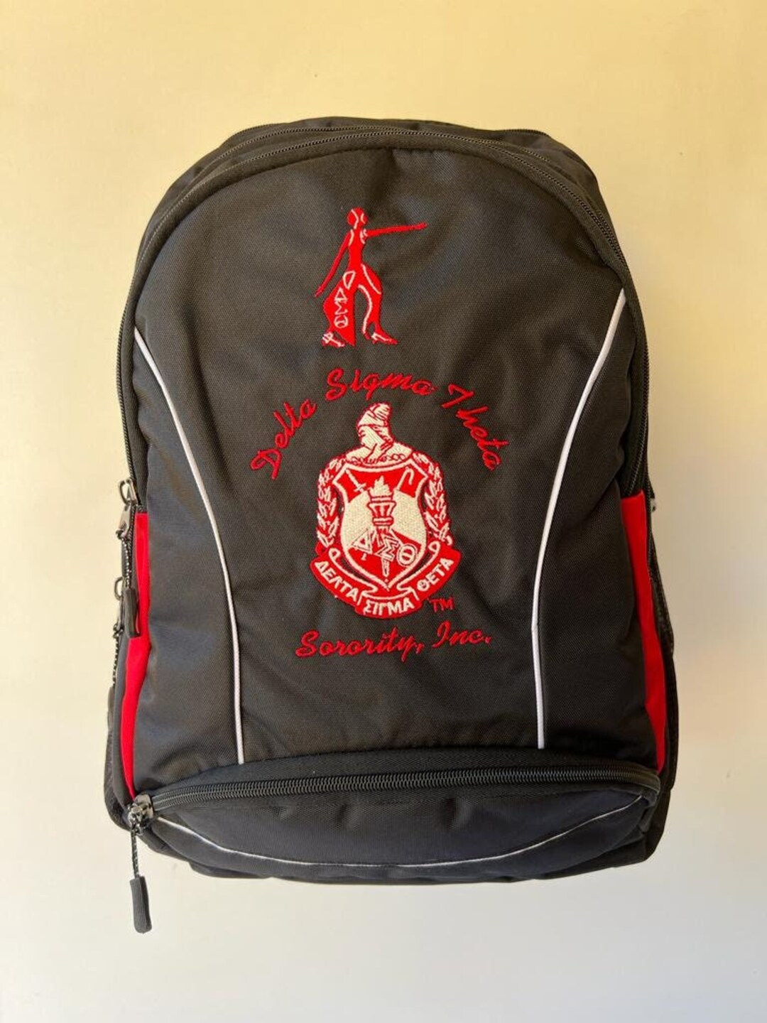 Delta Sigma Theta (DST) Black & Red Stylish, Polyester Fabric Coated ...