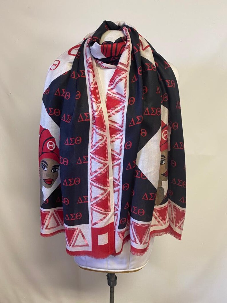 Delta Sigma Theta ΔΣΘ Sorority Long Modal Scarf/ Muffler/ Wrap Around ...