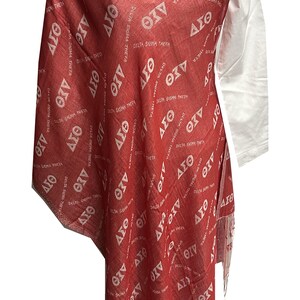 Delta Sigma Theta (ΔΣΘ) Sorority Reversible Shawl/scarf/ Muffler/wrap ...