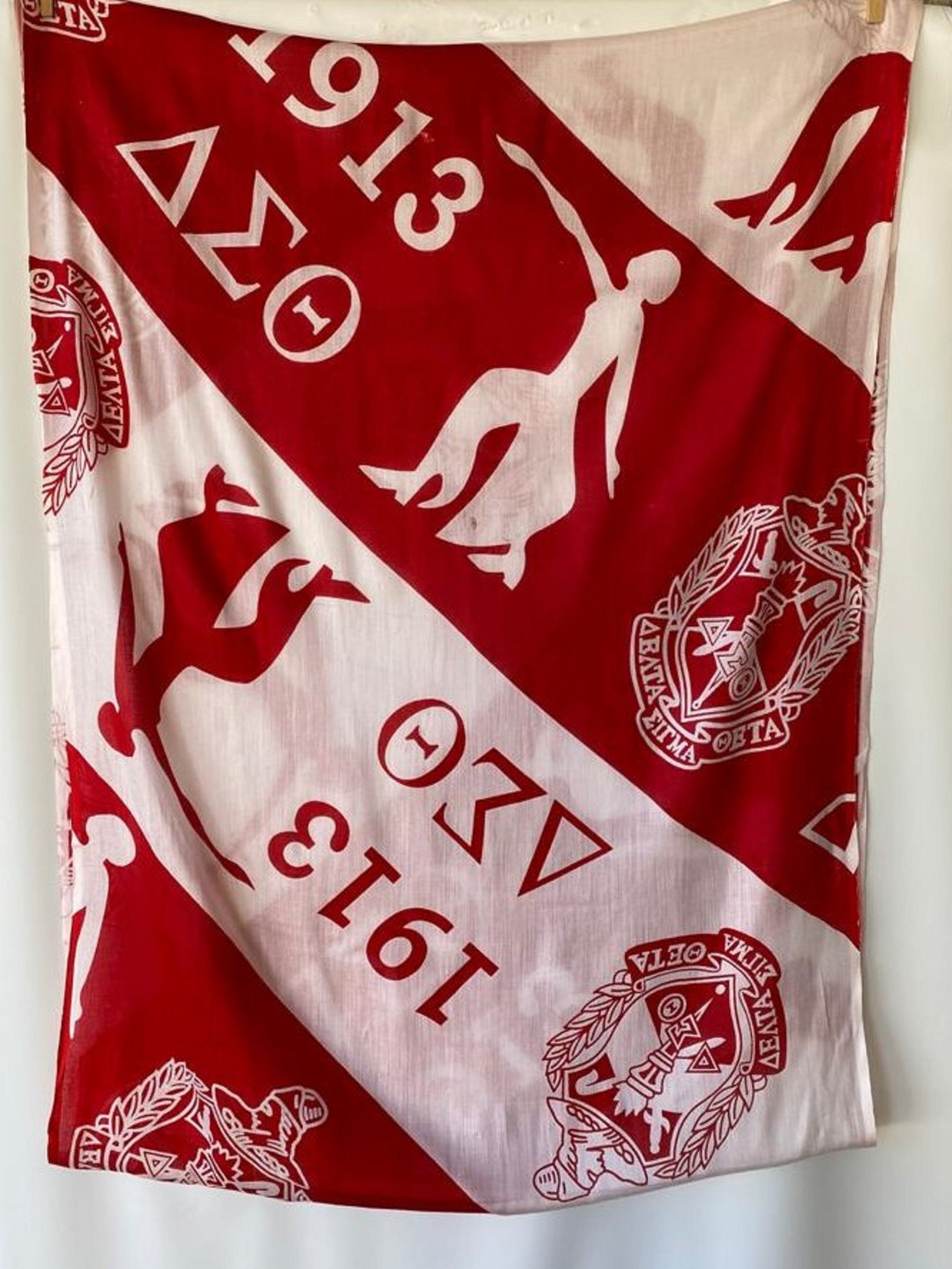 Delta Sigma Theta Rayon Infinity Scarf: Red & White Sorority Shawl - Etsy