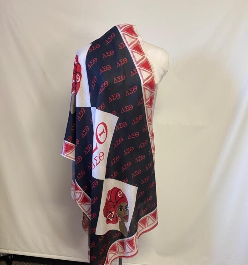 Delta Sigma Theta ΔΣΘ Sorority Long Modal Scarf/ Muffler/ Wrap Around ...