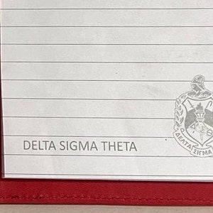 Delta Sigma Theta (ΔΣΘ) Sorority Artificial Leather NOTEBOOK ...