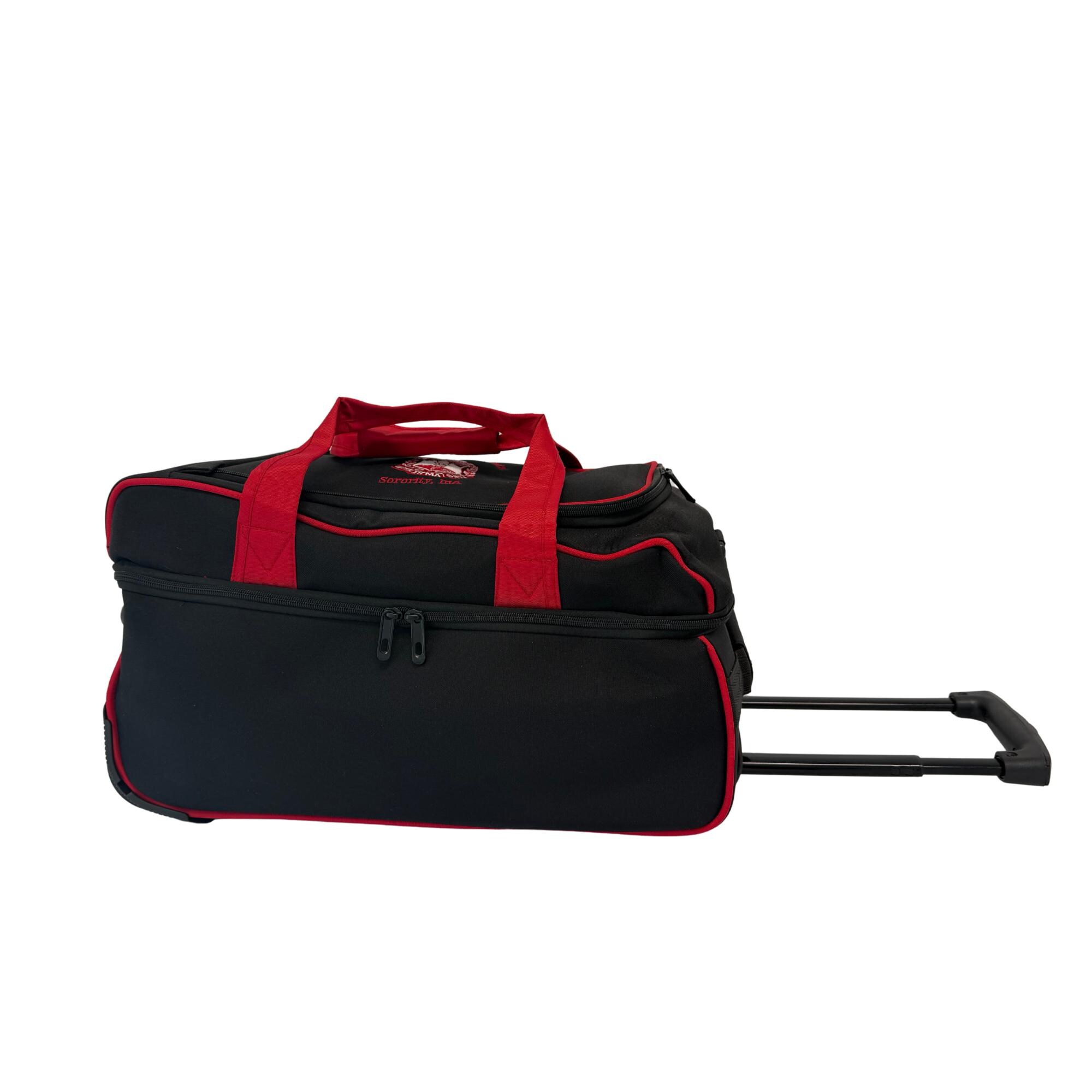 Delta Sigma Theta Rolling Carry-on Luggage: Red & Black Sorority Bag - Etsy