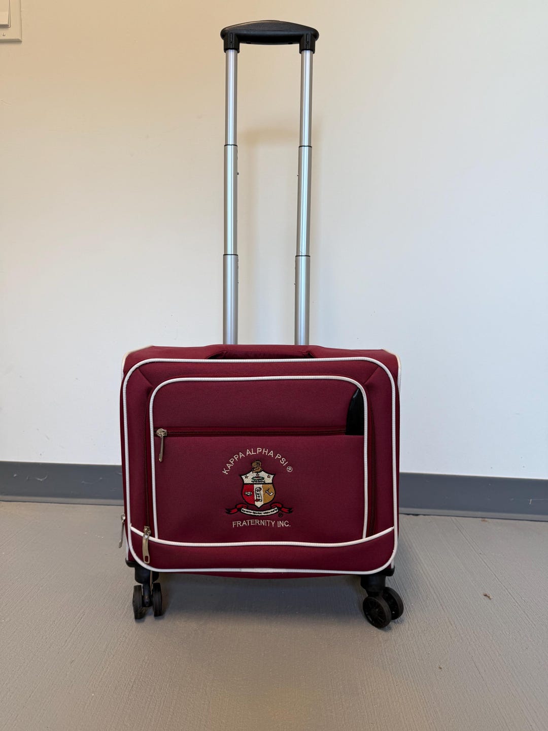 Kappa Alpha Psi 4 Wheel Laptop Trolley Bag: Crimson Travel Luggage - Etsy