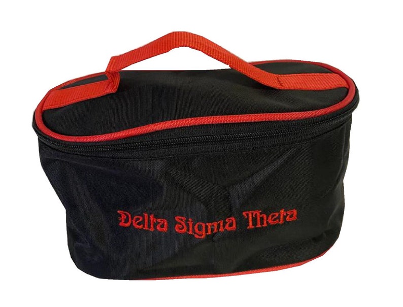 Delta Sigma Theta Cosmetic Bag Set: Red & Black Travel Organizer - Etsy