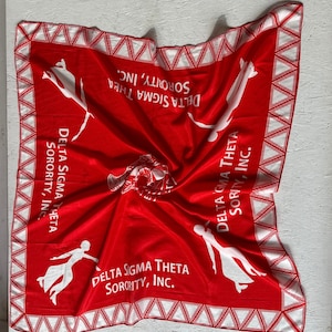 Delta Sigma Theta (ΔΣΘ) Sorority Square Viscose Scarf/ Muffler/wrap ...