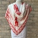 Delta Sigma Theta Scarf: Red & White Viscose Square Shawl - Etsy