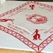Delta Sigma Theta Scarf: Red & White Viscose Square Shawl - Etsy