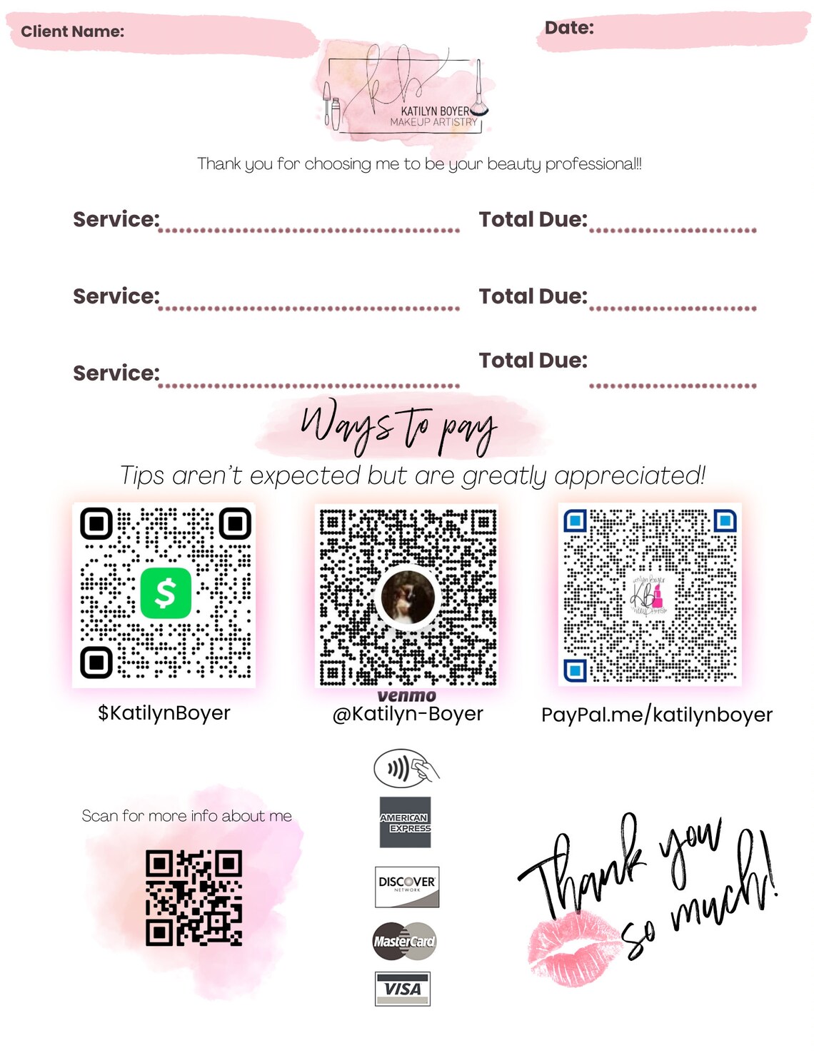 Pay Sheet, Checkout Sheet, Scan to Pay, Scannable Checkout, Small ...